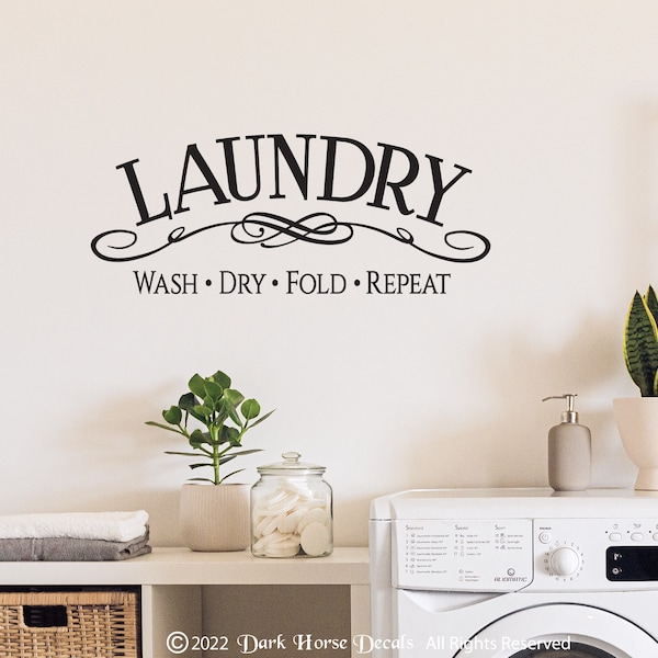 Laundry Wall Decal - Etsy