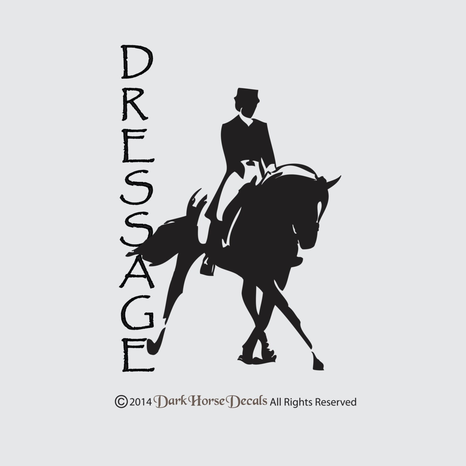 Dressage Horse Decal: Equestrian Vinyl Sticker - Etsy