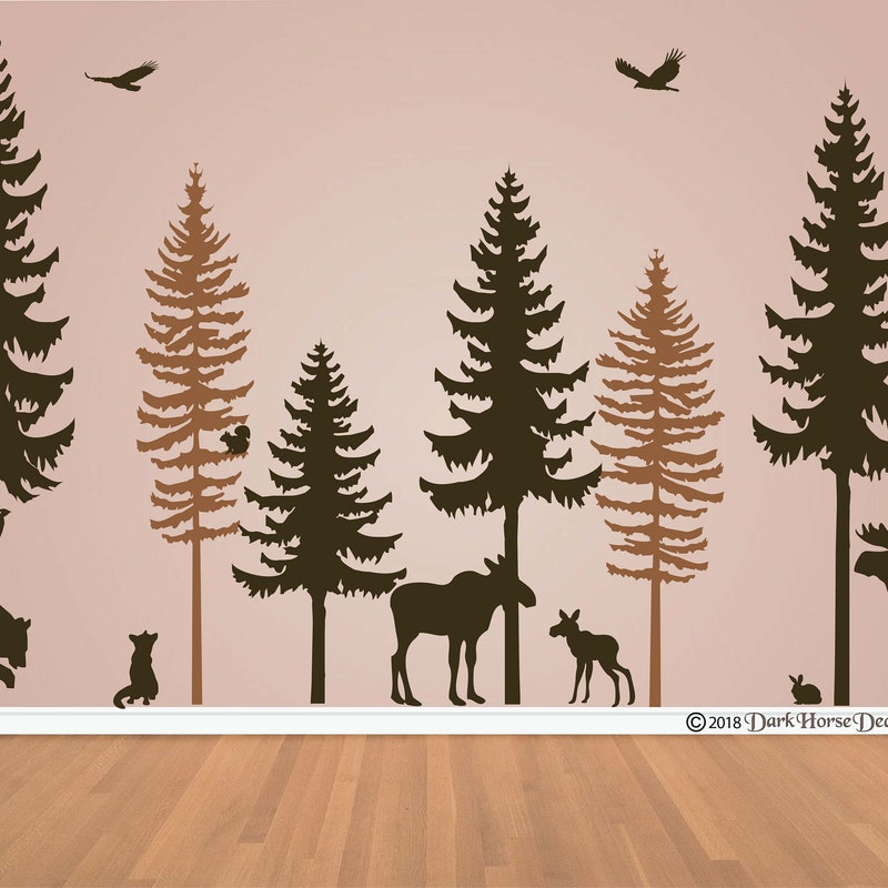 Woodland Wall Decal - Etsy