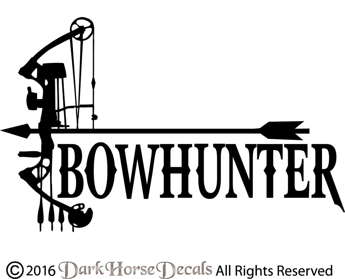 Bowhunter Vinyl Car Decal Indoor/Outdoor Hunting Sticker | Etsy