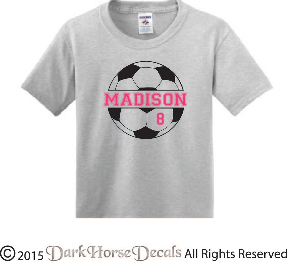 Personalized Soccer Ball T Shirt, Boy Girl Shirt With Name Age or Team ...