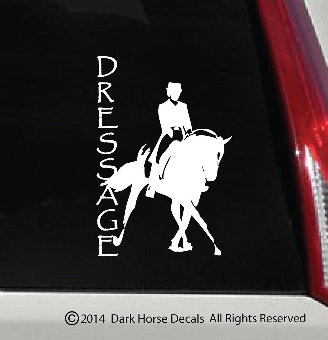 Dressage Horse Decal: Equestrian Vinyl Sticker - Etsy