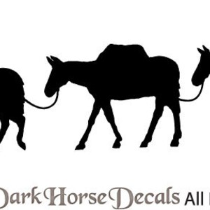 Rider With Mule Pack String Decal for Vehicle or Trailer - Etsy