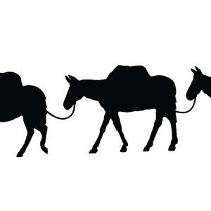 Rider With Mule Pack String Decal for Vehicle or Trailer - Etsy