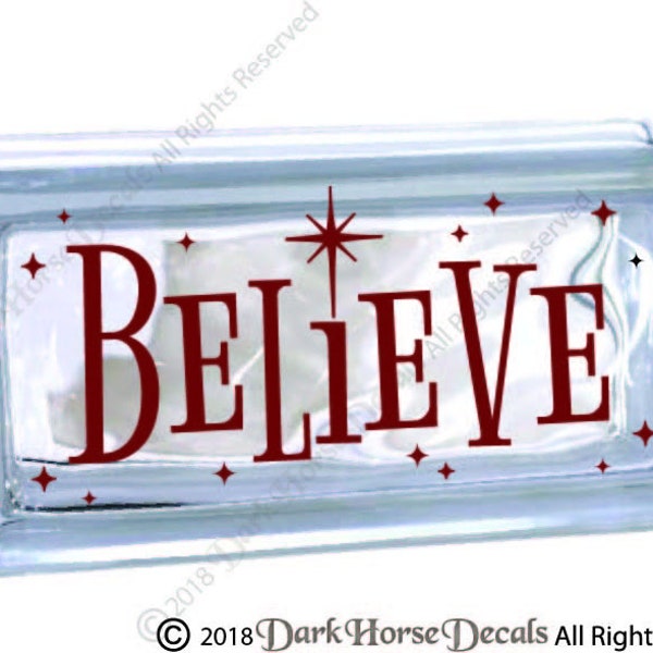 Believe Vinyl Decal - Etsy