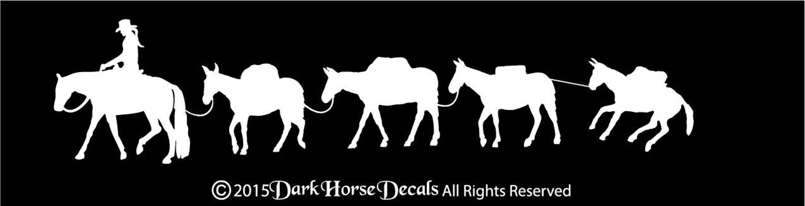Rider With Mule Pack String Decal for Vehicle or Trailer - Etsy