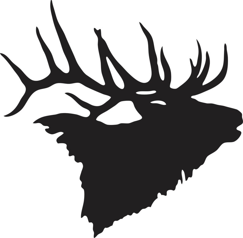 Elk Head Vinyl Car Decal Indoor/outdoor Hunting Sticker - Etsy