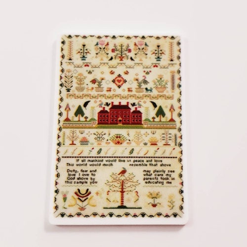 1818 Red House English Sampler Needle Minder | Etsy