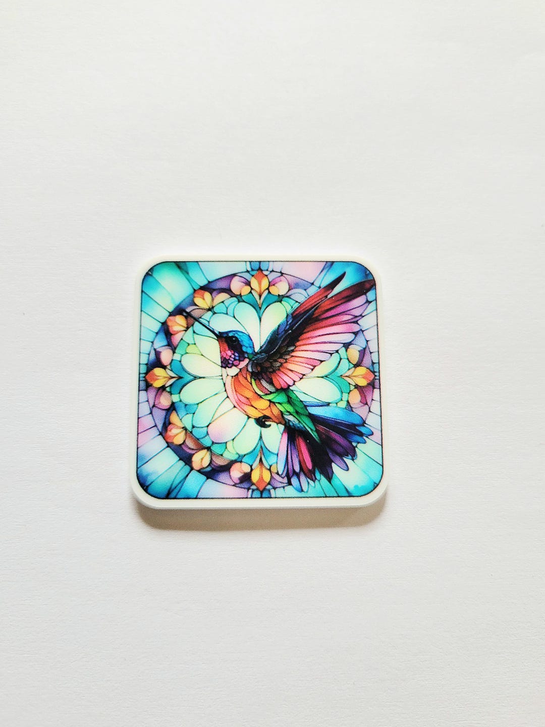 Stained Glass Hummingbird Needle Minder - Etsy