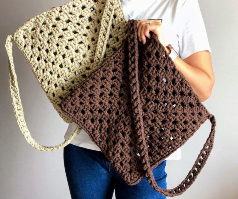 Boho Granny Square Tote Bag - Etsy