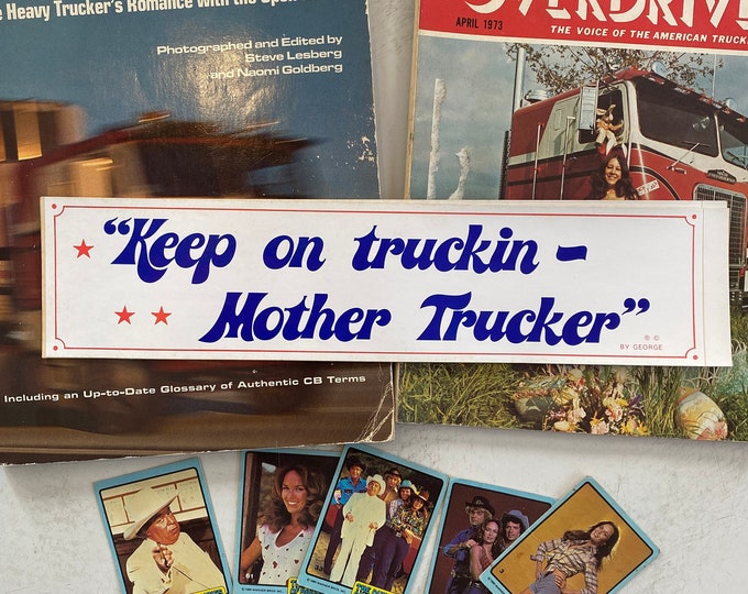 Keep on Truckin - Mother Trucker Bumper Bumper Sticker Vintage - Etsy