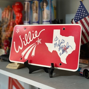 Willie Nelson Vintage Autographed Vanity License Plate - Etsy
