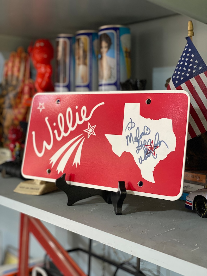 Willie Nelson Vintage Autographed Vanity License Plate - Etsy