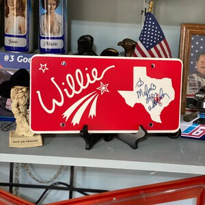 Willie Nelson Vintage Autographed Vanity License Plate - Etsy