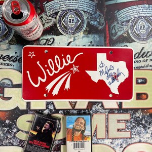 Willie Nelson Vintage Autographed Vanity License Plate - Etsy
