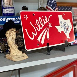 Willie Nelson Vintage Autographed Vanity License Plate - Etsy