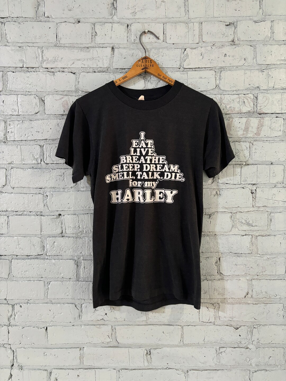 I Live Eat Breathe Harley Davidson Biker Shirt Vtg 70s - Etsy