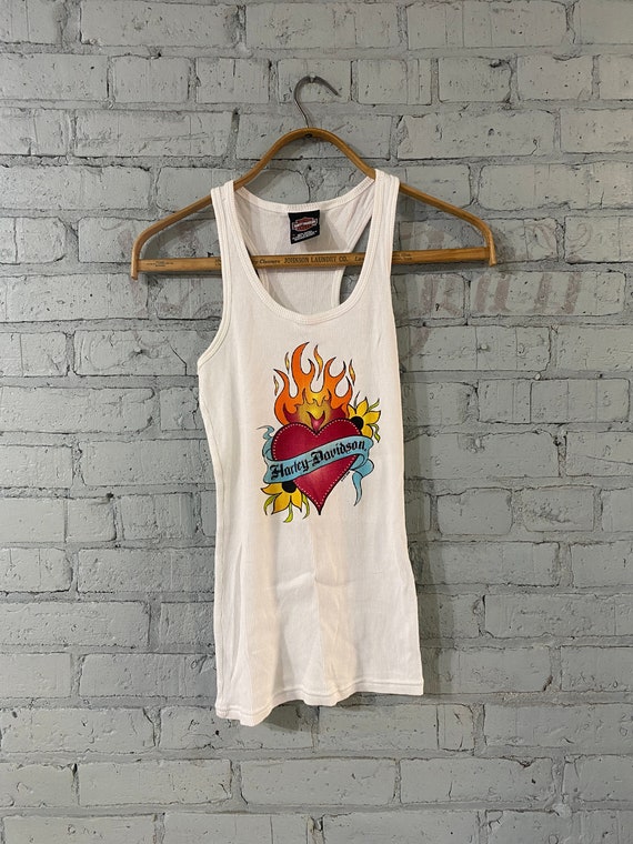 Harley-Davidson Bedazzled Tattoo Style Tank Top - Gem