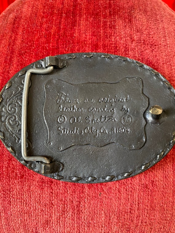 Al Shelton Floral Western Belt Buckle - Gem