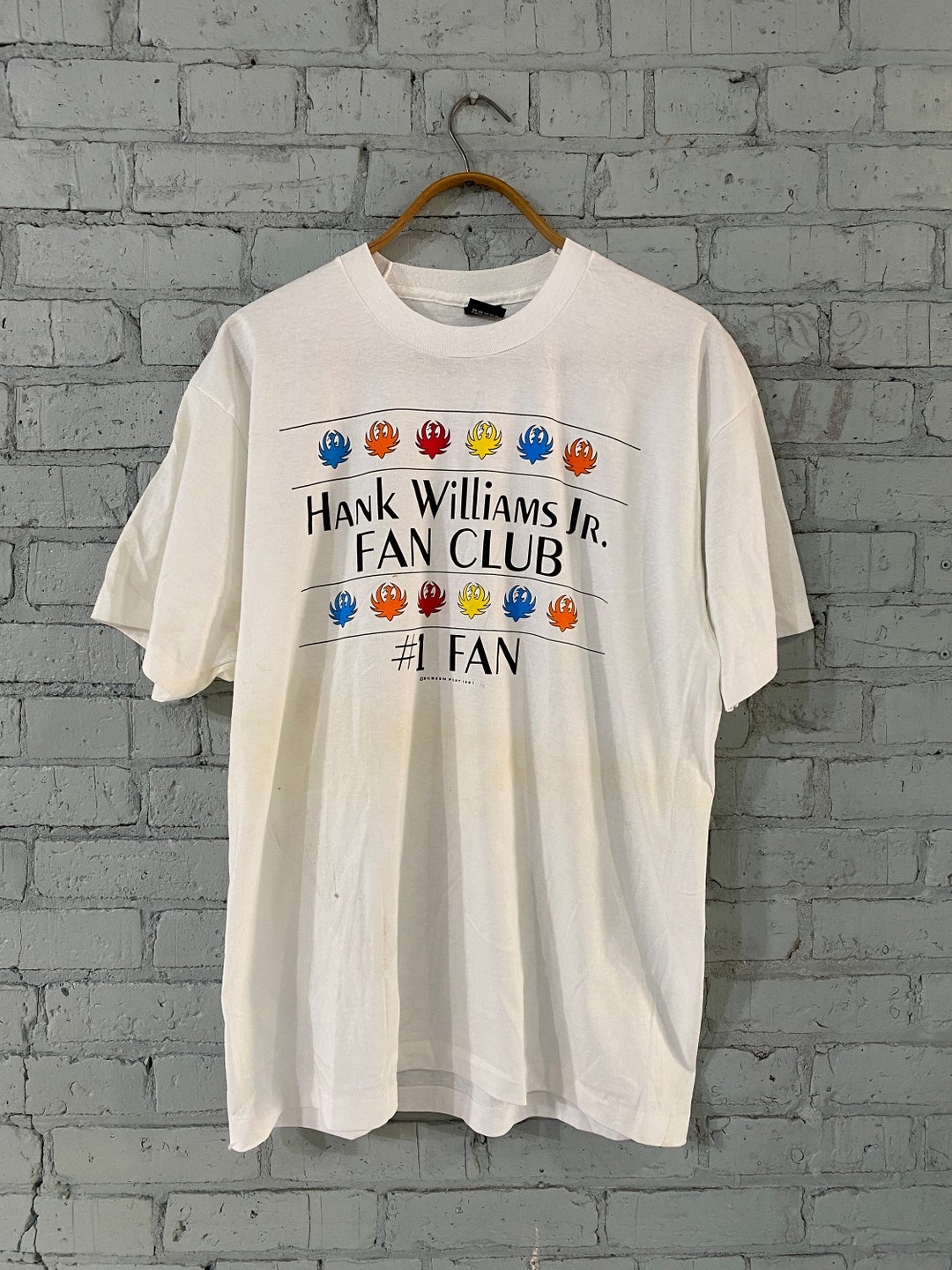 Vintage 1991 Hank Williams Jr Fan Club #1 Fan Shirt - Etsy