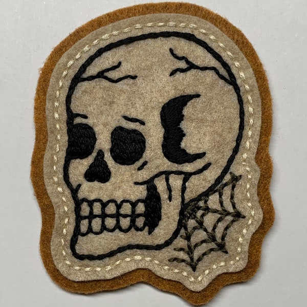 Embroidered Skull Patch - Etsy