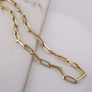 Hollow Rectangle Gold Link Chain - Etsy