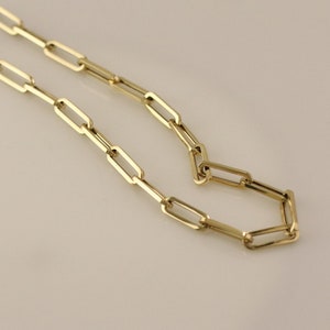 Hollow Rectangle Gold Link Chain - Etsy