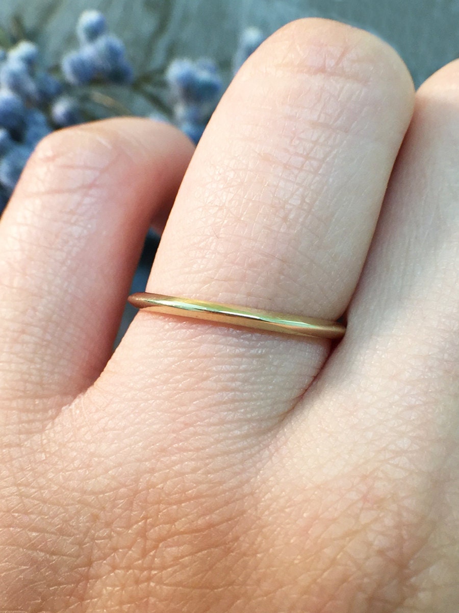 1.5MM Knife Edge Wedding Band | Stackable Ring | Thin Ring | Solid 14K ...