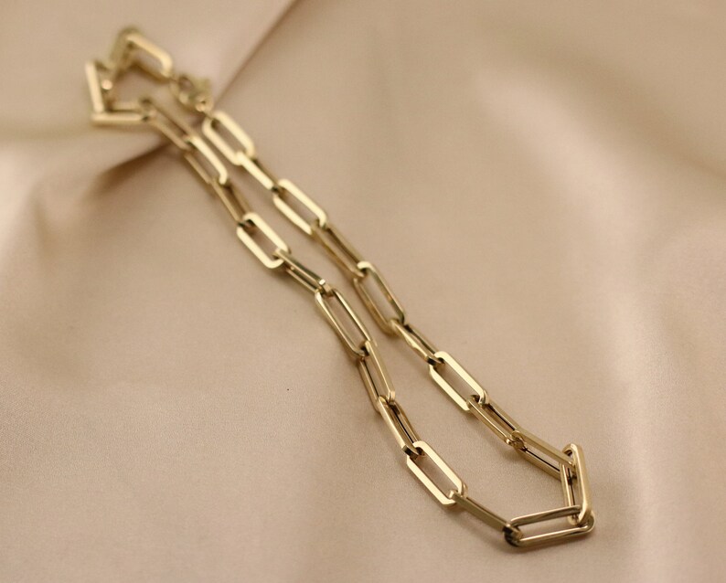 Hollow Rectangle Gold Link Chain | Etsy