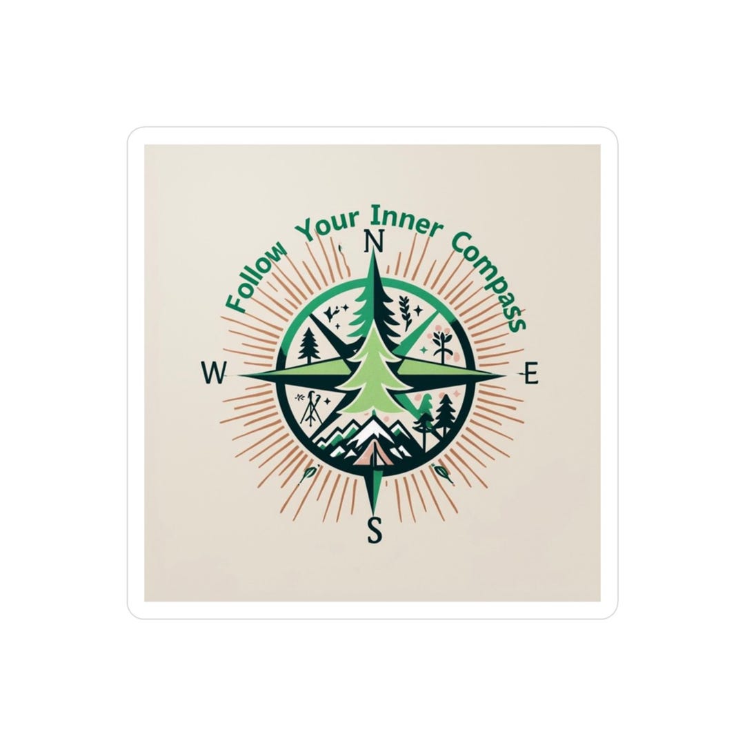 Adventure Compass Decal Sticker, Wanderlust Car Window Decal, Travel ...