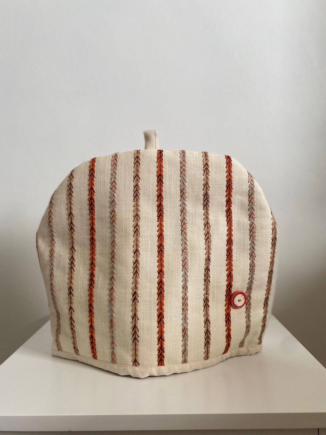 Cream Tea Cosy With Embroidered Stripes - Etsy