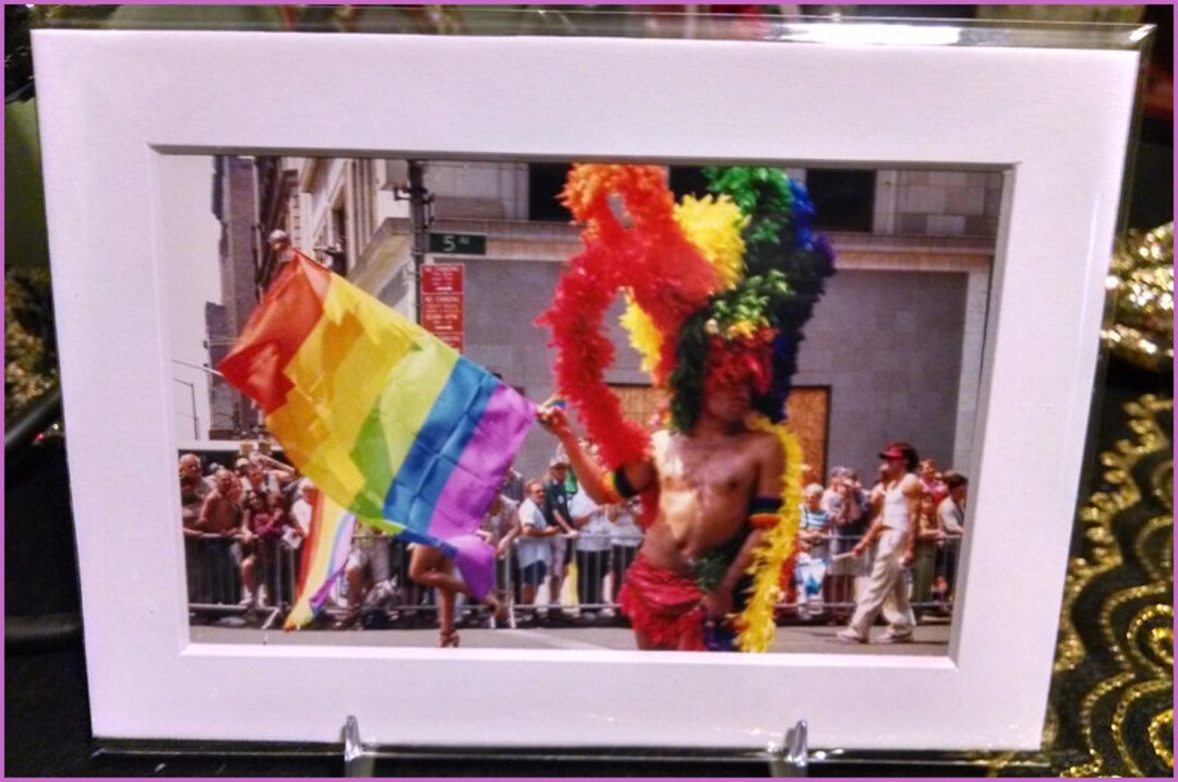 Gay Pride Parade: the Flag Bearer Photograph 2000s - Etsy