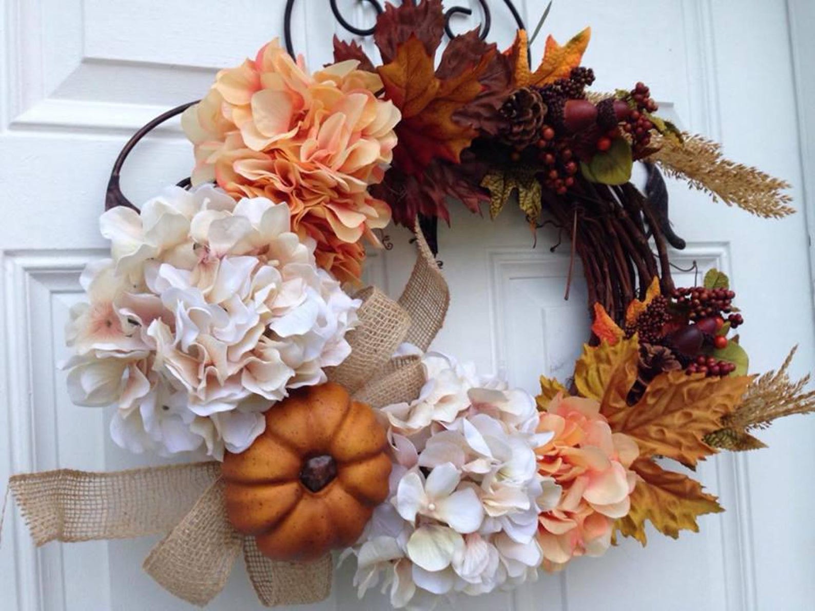 RUSTIC FALL WREATH Fall Wreath Fall Door Wreathfall | Etsy