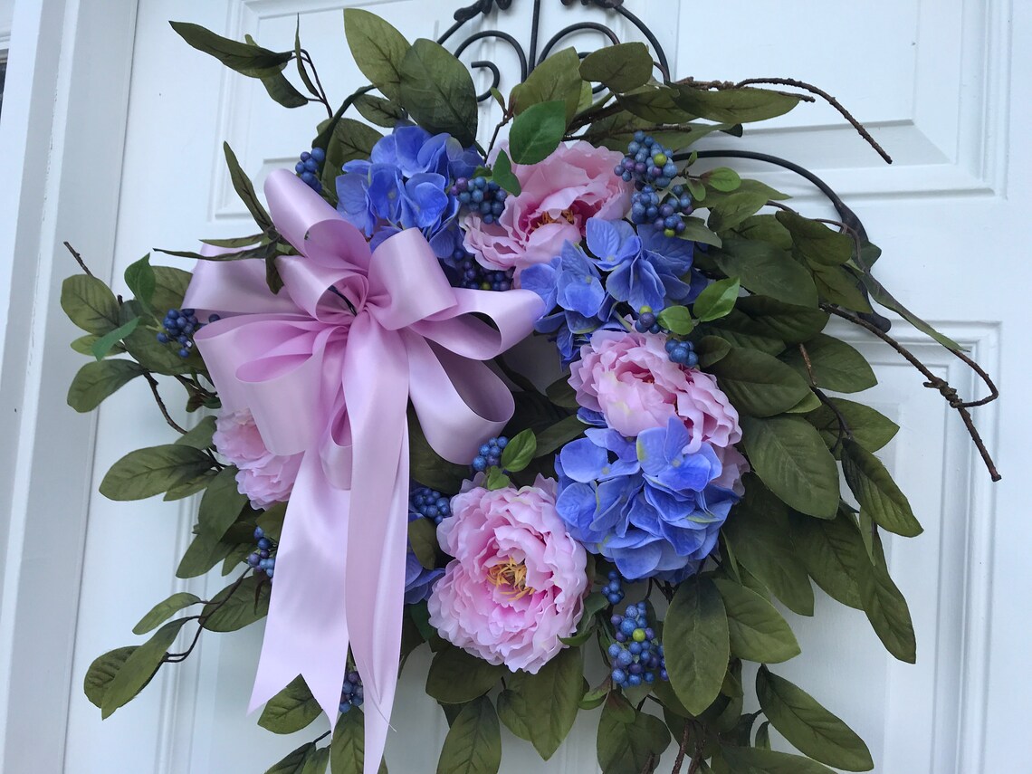 Spring Time Wreath.summer Wreath. Special Occasion Wreath.wedding Decor ...