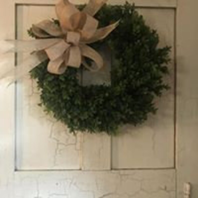 BOXWOOD WREATH Boxwood Door Decor Farmhouse Door Wreath | Etsy