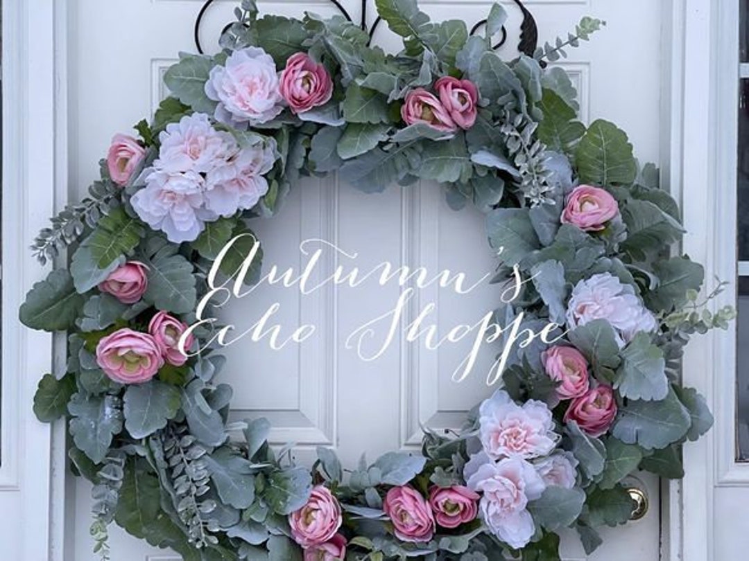 XL FLORAL WREATH ~over-sized Spring Wreath ~ Wedding Dceor Wreath ...