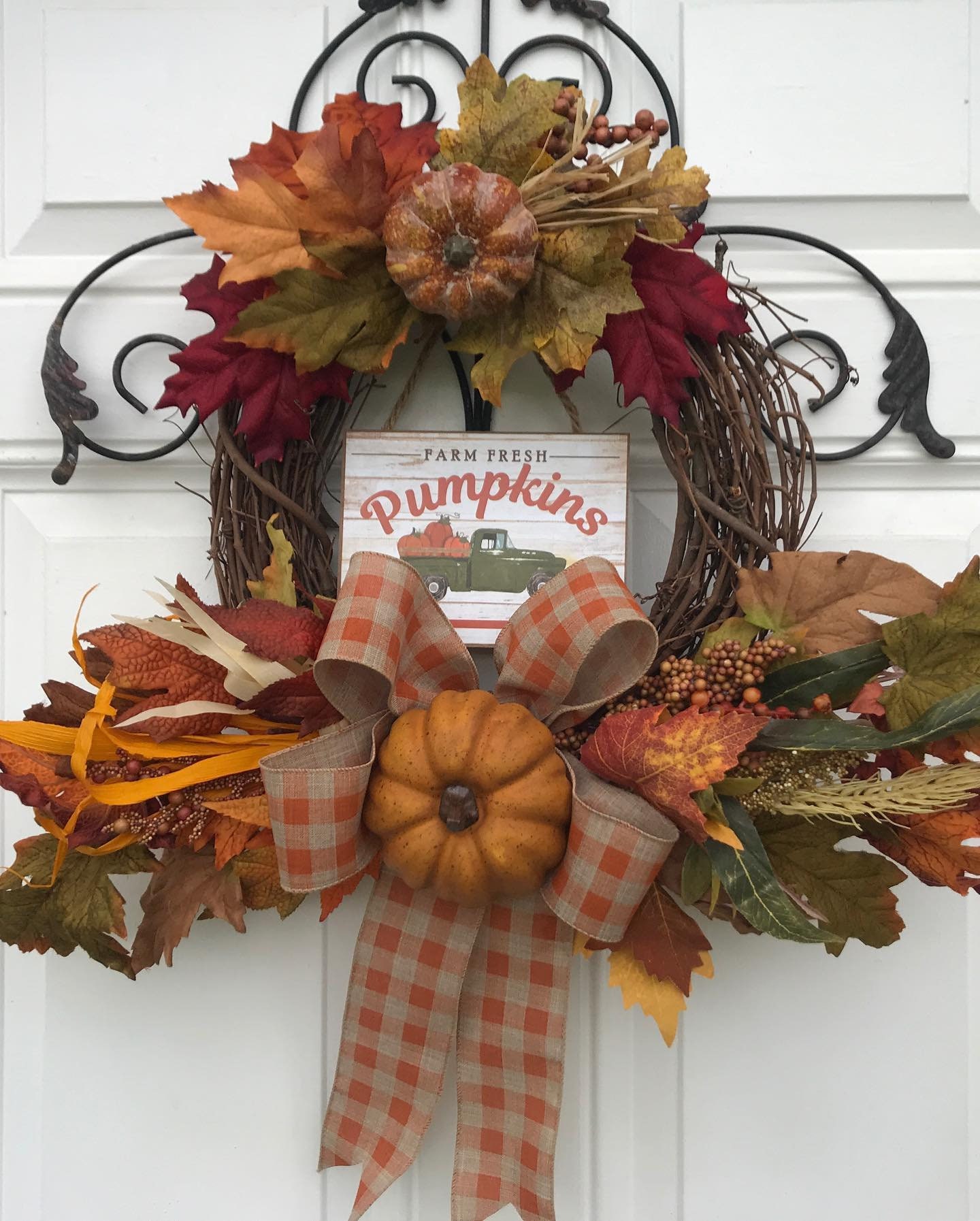 FALL RUSTIC WREATH ~ Fall Season Door Wreath ~ Rustic Seasonal Door ...