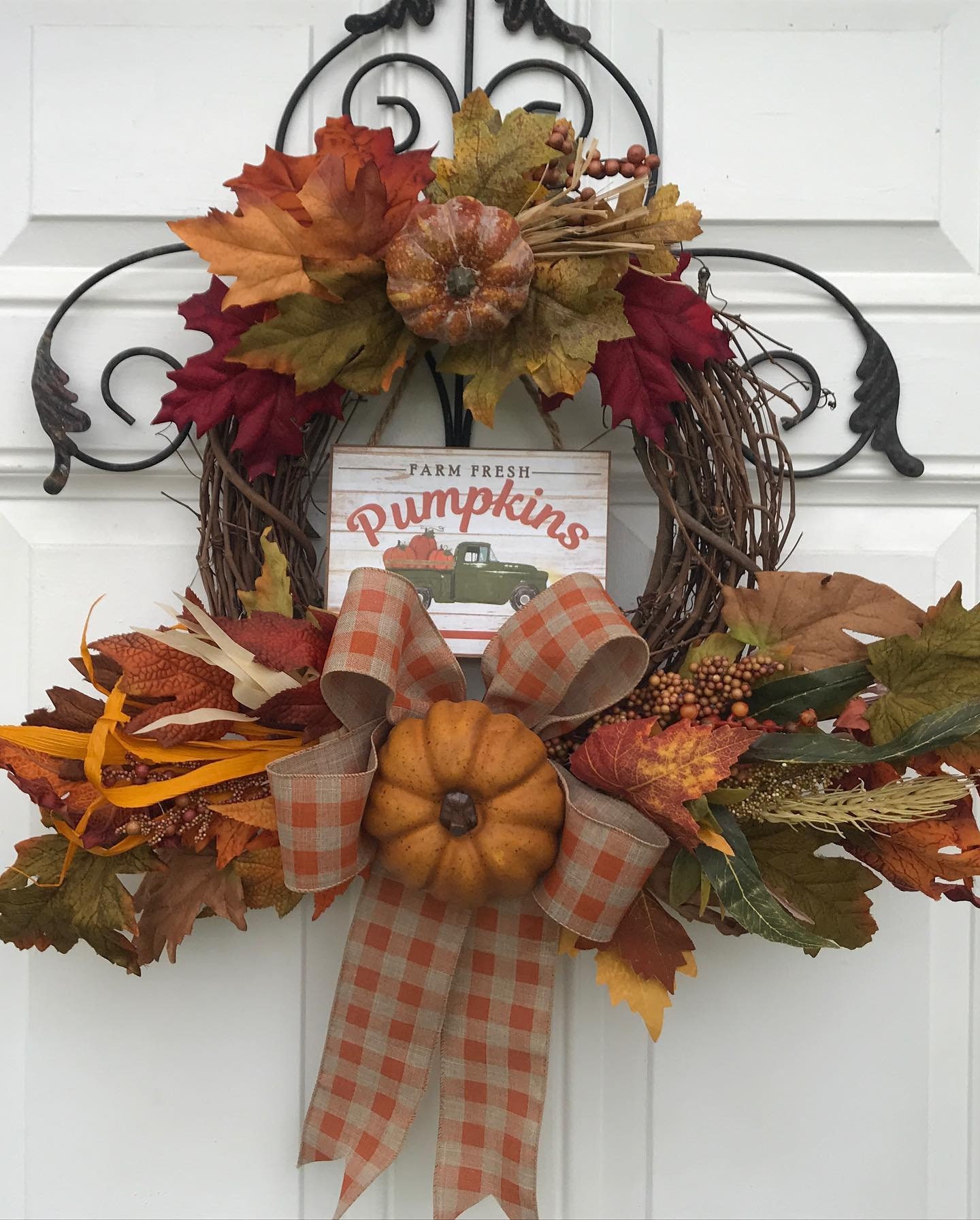 FALL RUSTIC WREATH ~ Fall Season Door Wreath ~ Rustic Seasonal Door ...