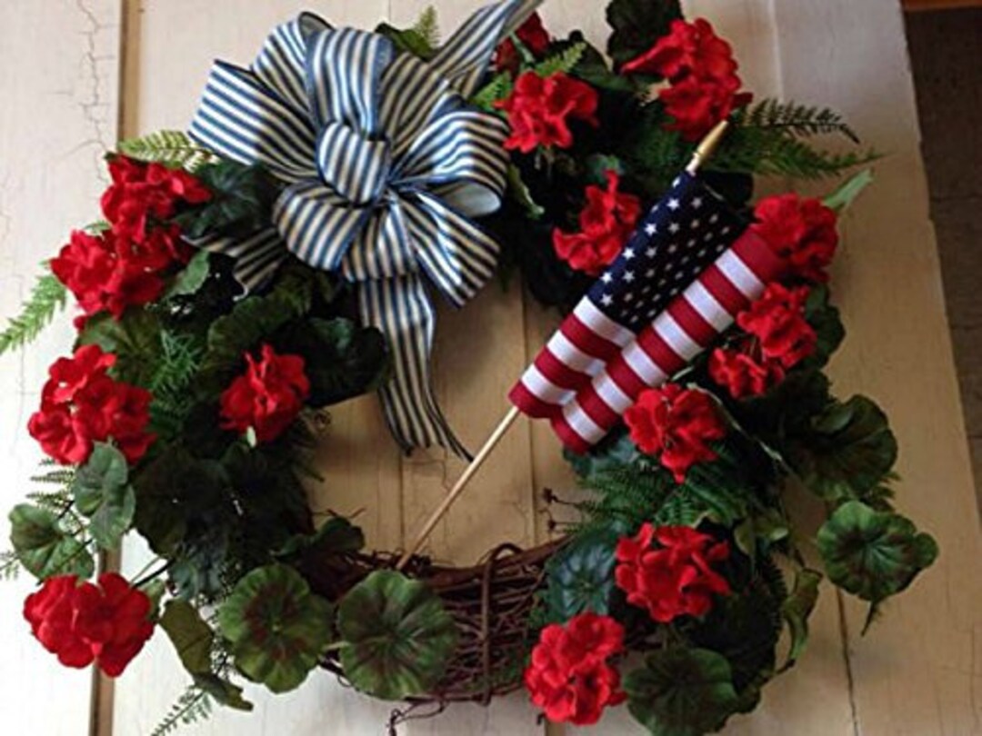 Military Pride Wreathsummer Door Wreathpatio Wreath united Statesflag ...