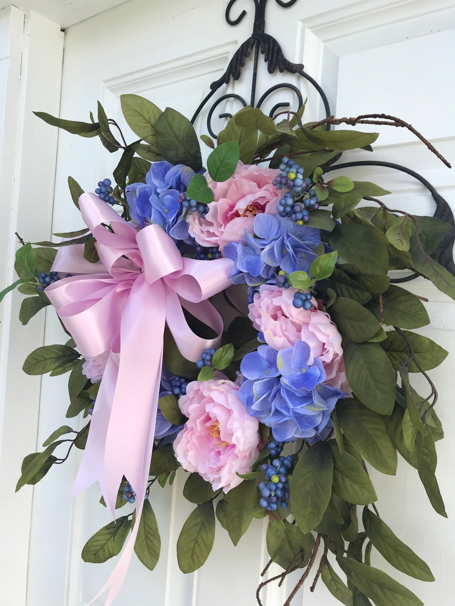 Spring Time Wreath.summer Wreath. Special Occasion Wreath.wedding Decor ...