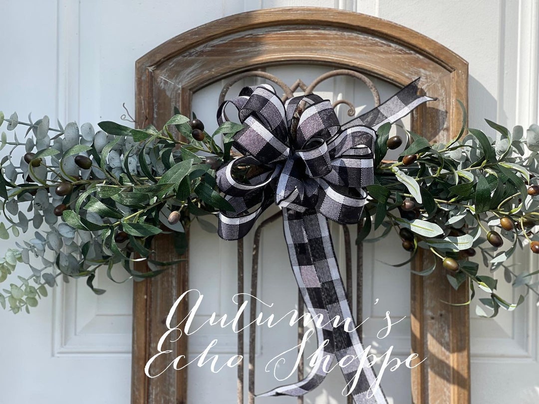 FARMHOUSE GREENERY SWAG ~ Olive Leaf Eucalyptus ~ Farmhouse Inspired ...
