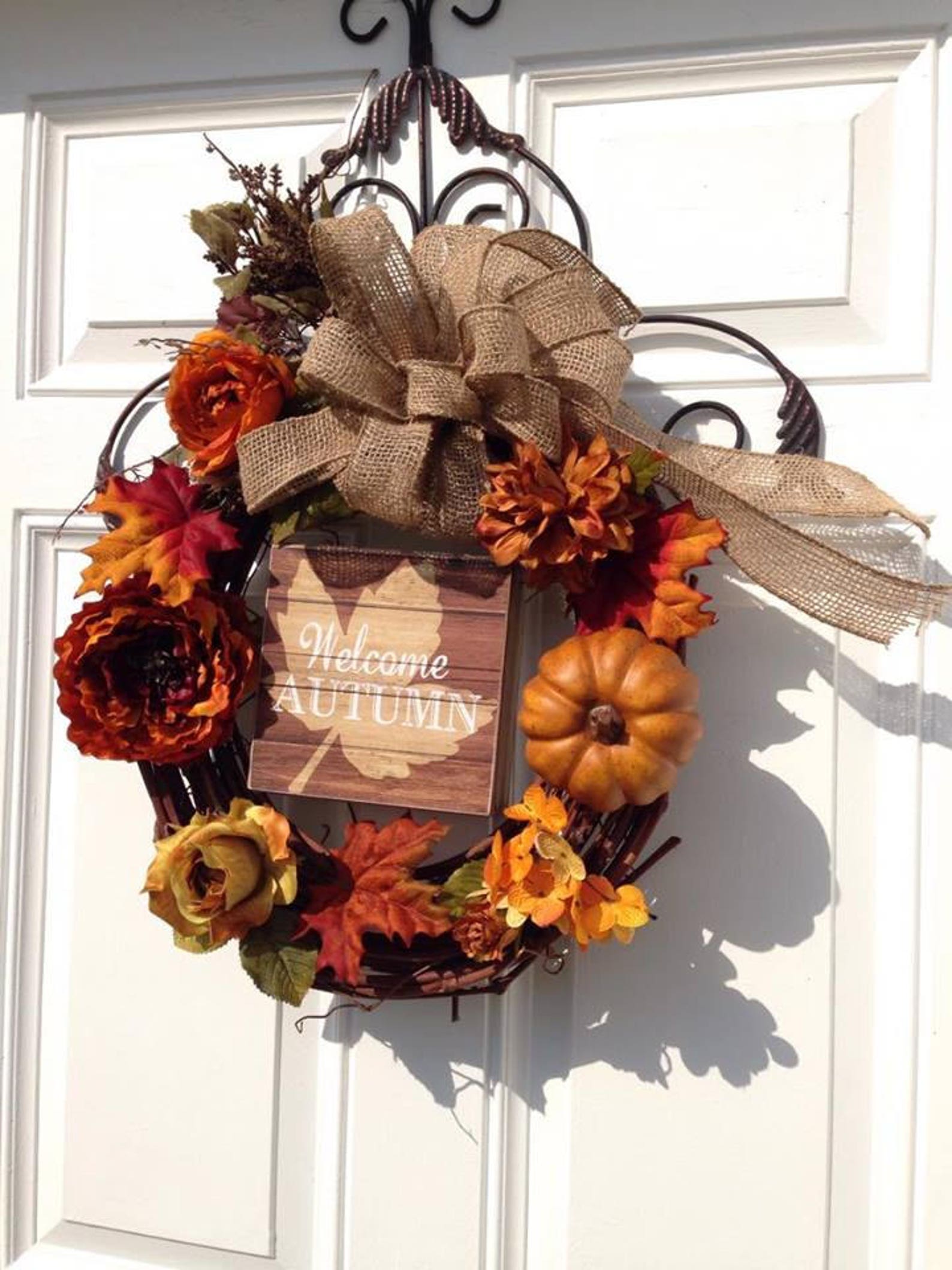 FALL RUSTIC WREATH Fall Season Door Wreath Rustic Seasonal - Etsy