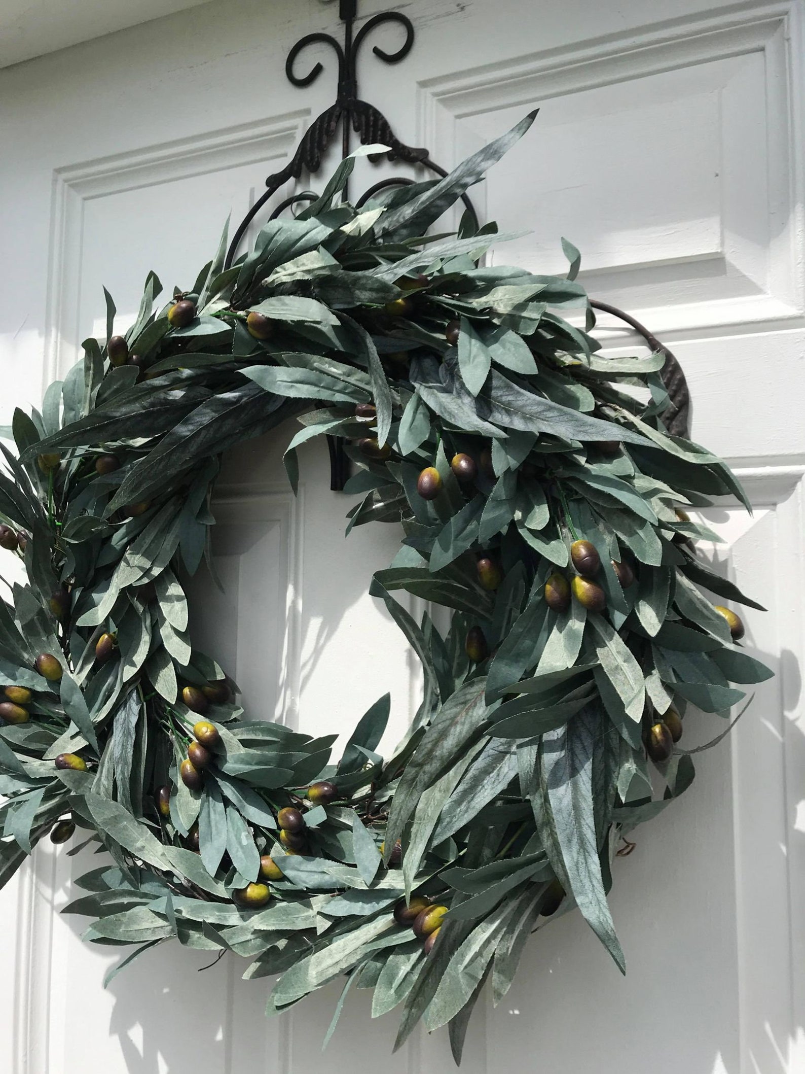 OLIVE LEAF WREATH Olive Wreath Faux Olive Wreath - Etsy