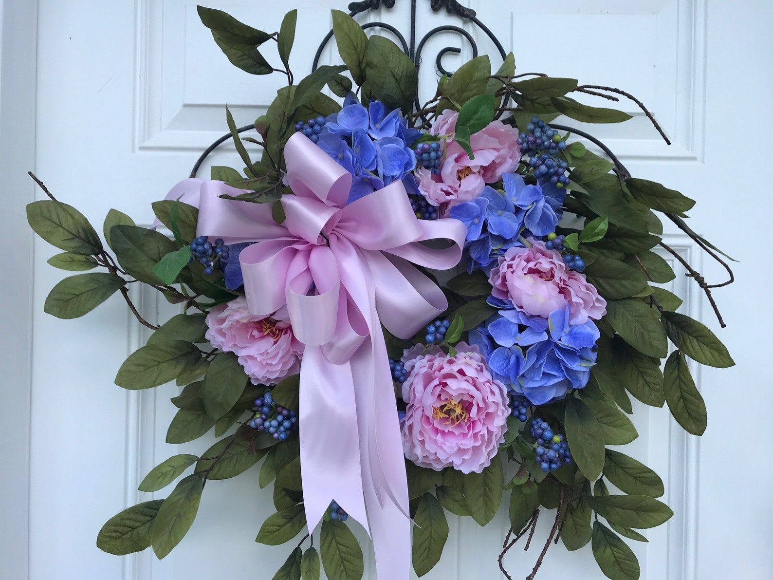 Spring Time Wreath.summer Wreath. Special Occasion Wreath.wedding Decor ...