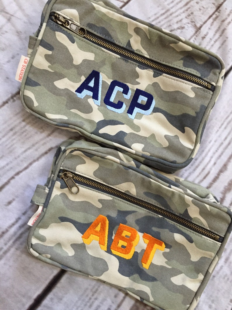 Monogrammed Dopp Kit Camo Canvas Personalized Dopp Kit | Etsy