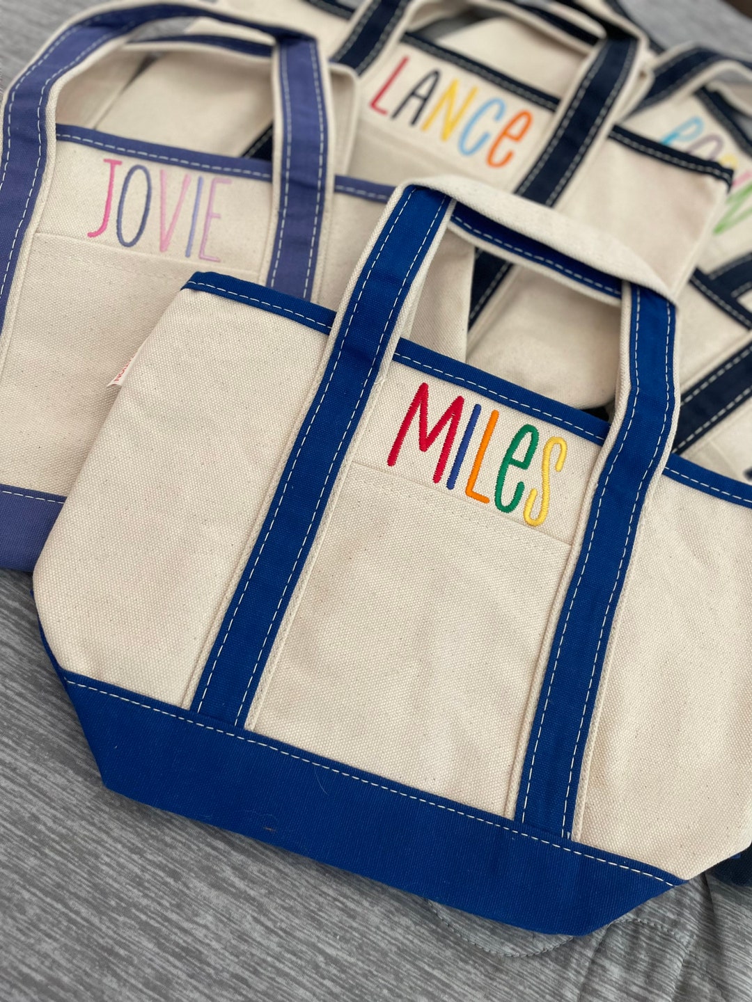 Monogrammed Small Canvas Tote- Small Open Top, Birthday Gifts - Etsy