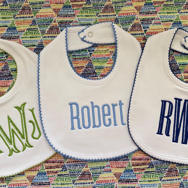 Name Monogrammed Bibs - Etsy