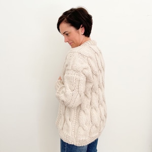 Cable Knit Sweater Pattern Easy Cable Sweater Knitting Pattern Cozy ...
