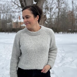 Knitting Pattern Top Down Raglan Double Collar Folded Knitting Tutorial ...