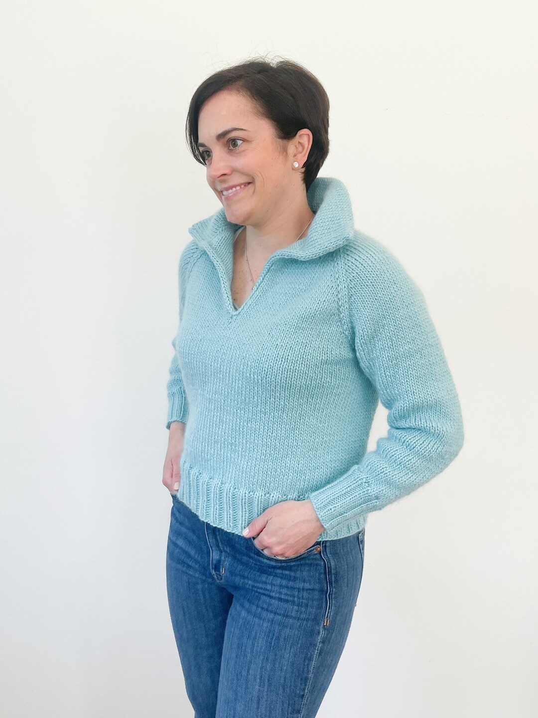 Knitting Pattern Raglan Sweater Knitting Pattern Top Down Raglan ...